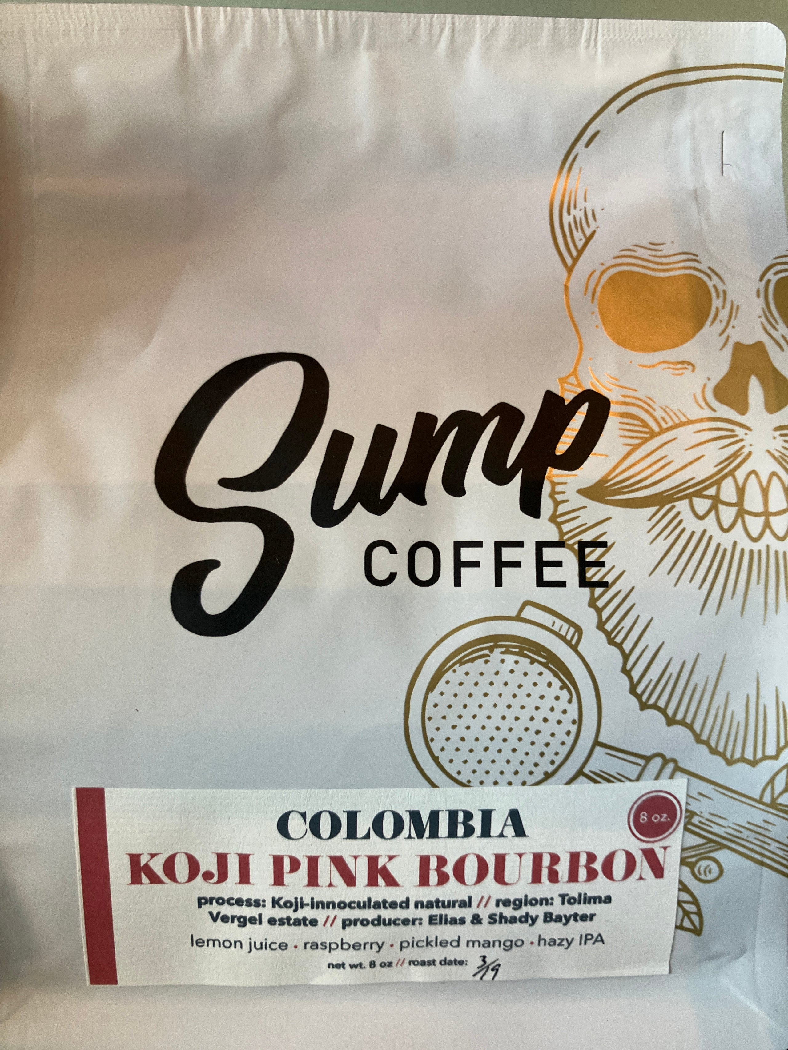 Sump Colombia Koji Pink Bourbon Whole Bean | Comet Coffee & Microbakery ...